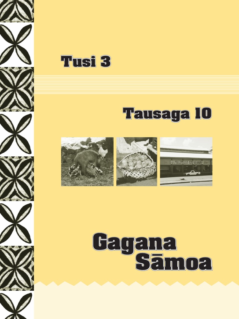 Gagana Samoa Year 10 Book 3 | PDF | Samoa | Polynesia
