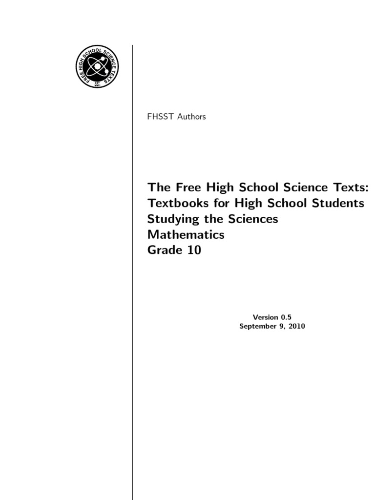 Mathematics Gr10 | Pdf | Trigonometry | Free Software