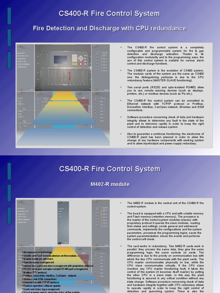 CS400-R Fire Control System | Download Free PDF | Central Processing ...