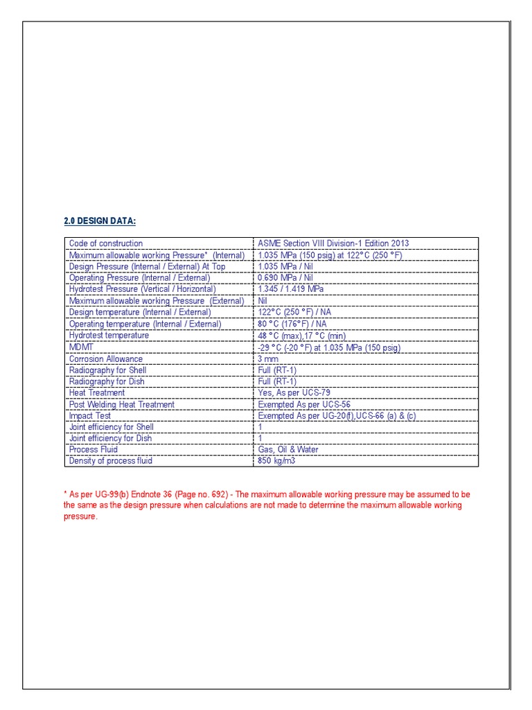 Sample Vessel Design (Sec - VIII Div.1) | PDF | Pipe (Fluid Conveyance ...