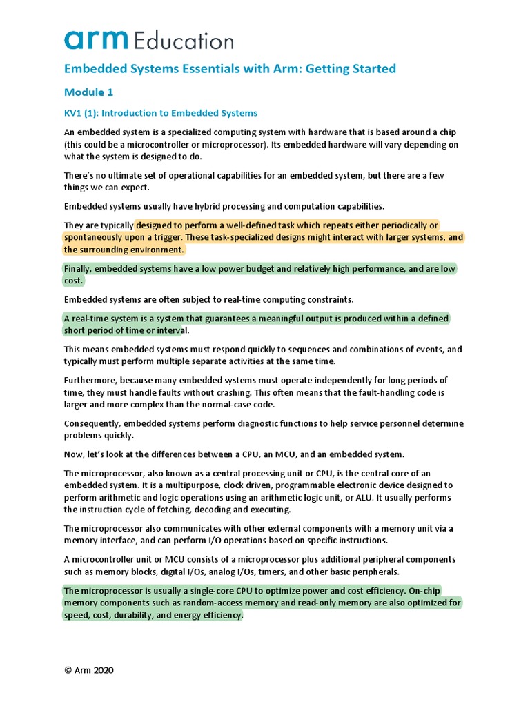 Embedded Systems Essentials With Arm: Getting Started | PDF | Embedded ...