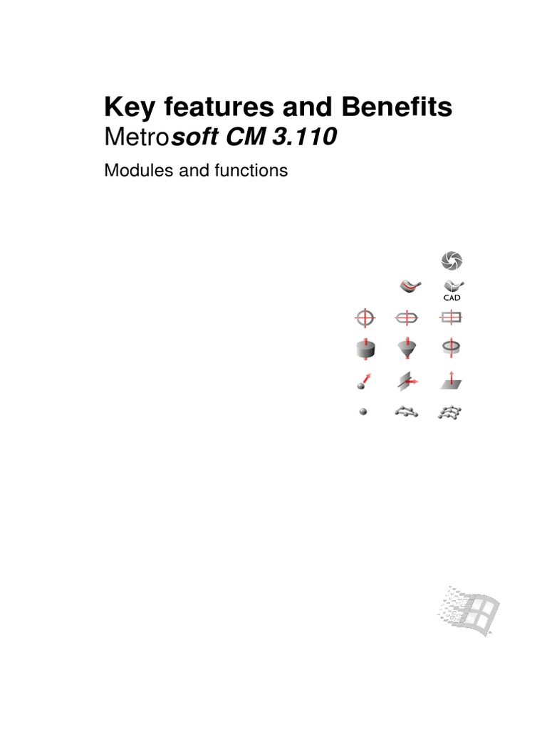 Key Features and Benefits: Metrosoft CM 3.110 | PDF | Engineering Tolerance | Sphere
