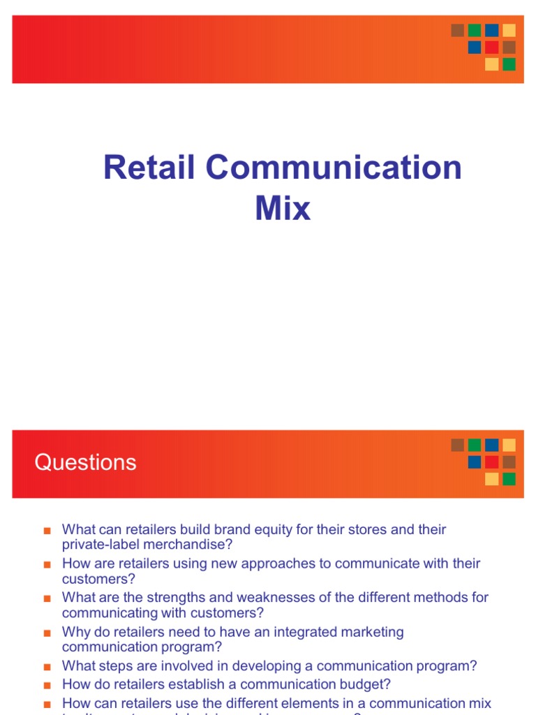 Retail Communication Mix Explained | PDF | Retail | Brand