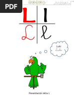 Escritura y Reconocimiento de la Letra L | PDF | Lingüística | Escritura