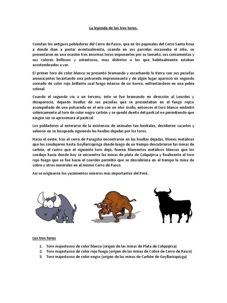 Los Tres Toros | PDF | Historia | Clásicos
