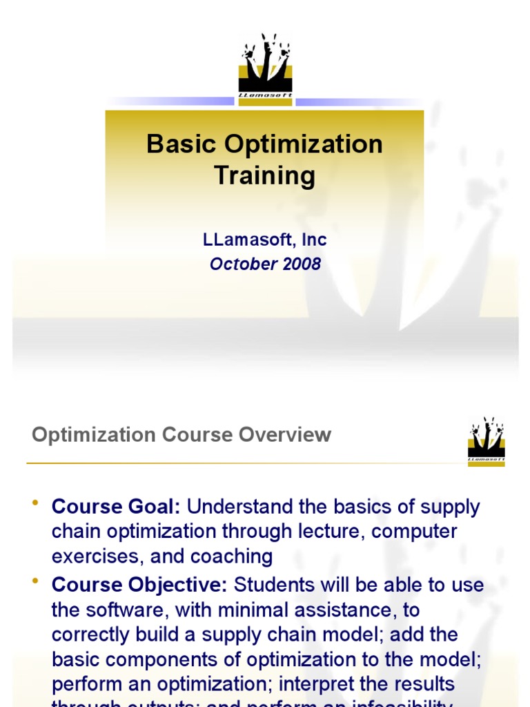 Basic Optimization Training: Llamasoft, Inc | Download Free PDF ...
