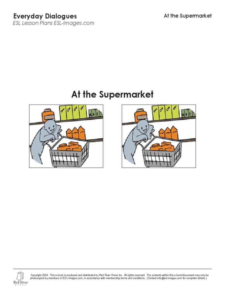 At The Supermarket: Everyday Dialogues | PDF | Supermarket | Food And Drink