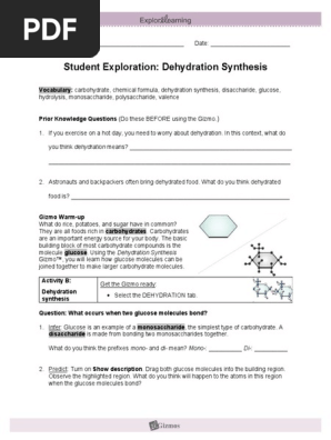 Dehydration Synthesis Animation