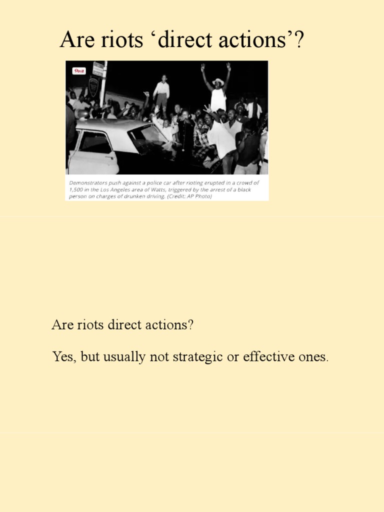 Are Riots Direct Actions | PDF | Riot | Activism