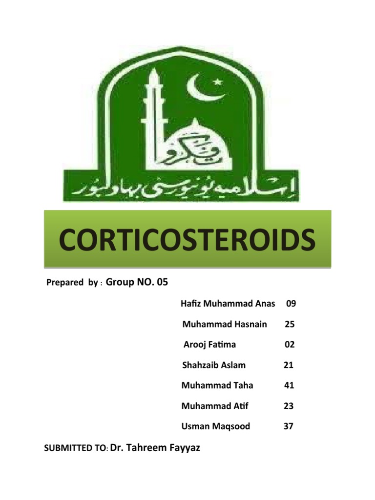 Corticosteroids Group Project Covering Types, Mechanisms, Uses, Side ...