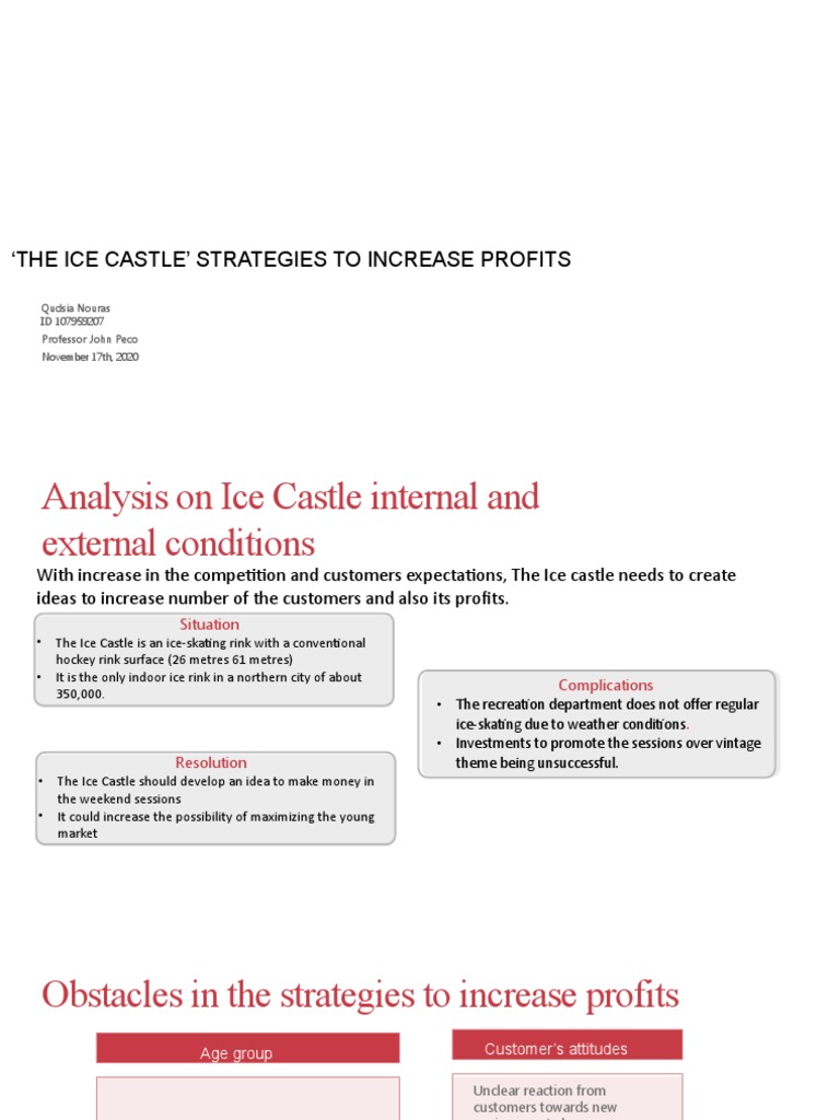 MRK718 - Assignment - Ice Castle-Qudsia Nouras | Download Free PDF ...