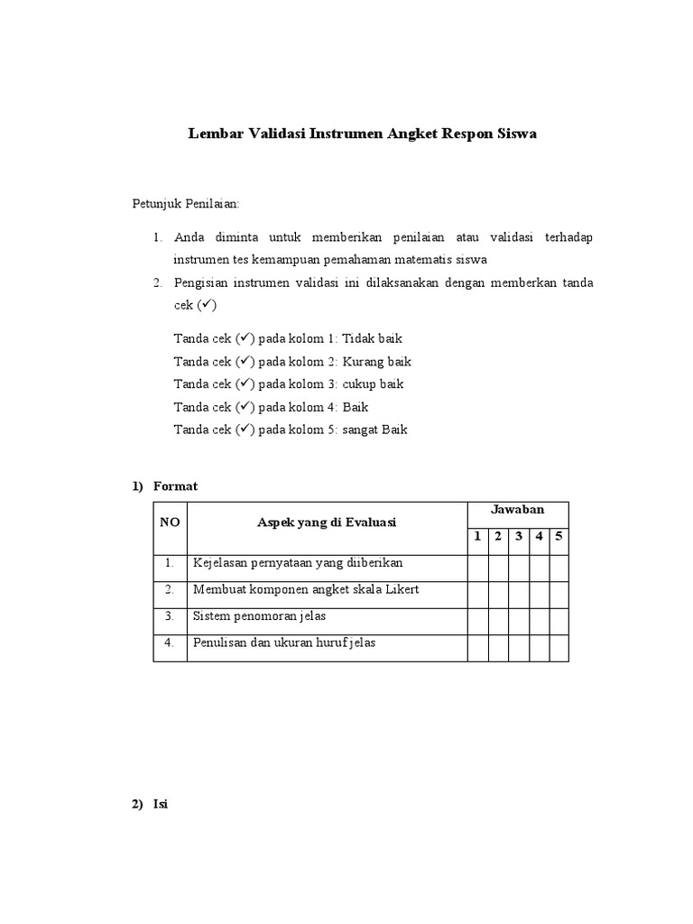Lembar Validasi | PDF | Karier & Perkembangan