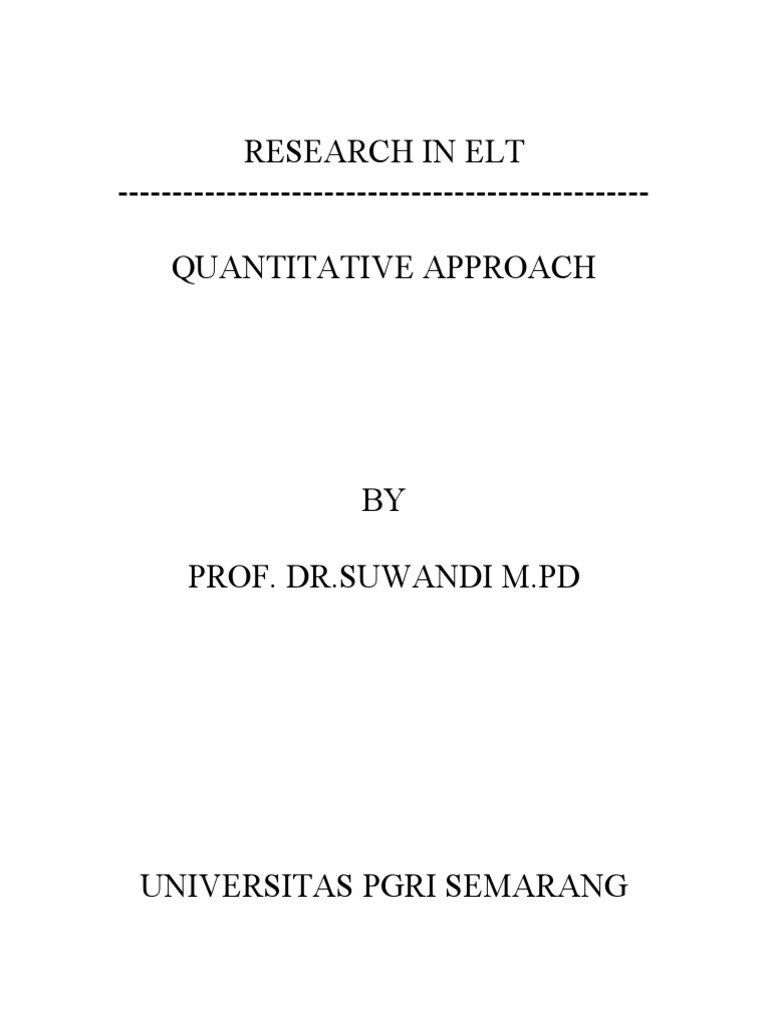 Research Design Quantitative-1 | PDF | Survey Methodology | Experiment