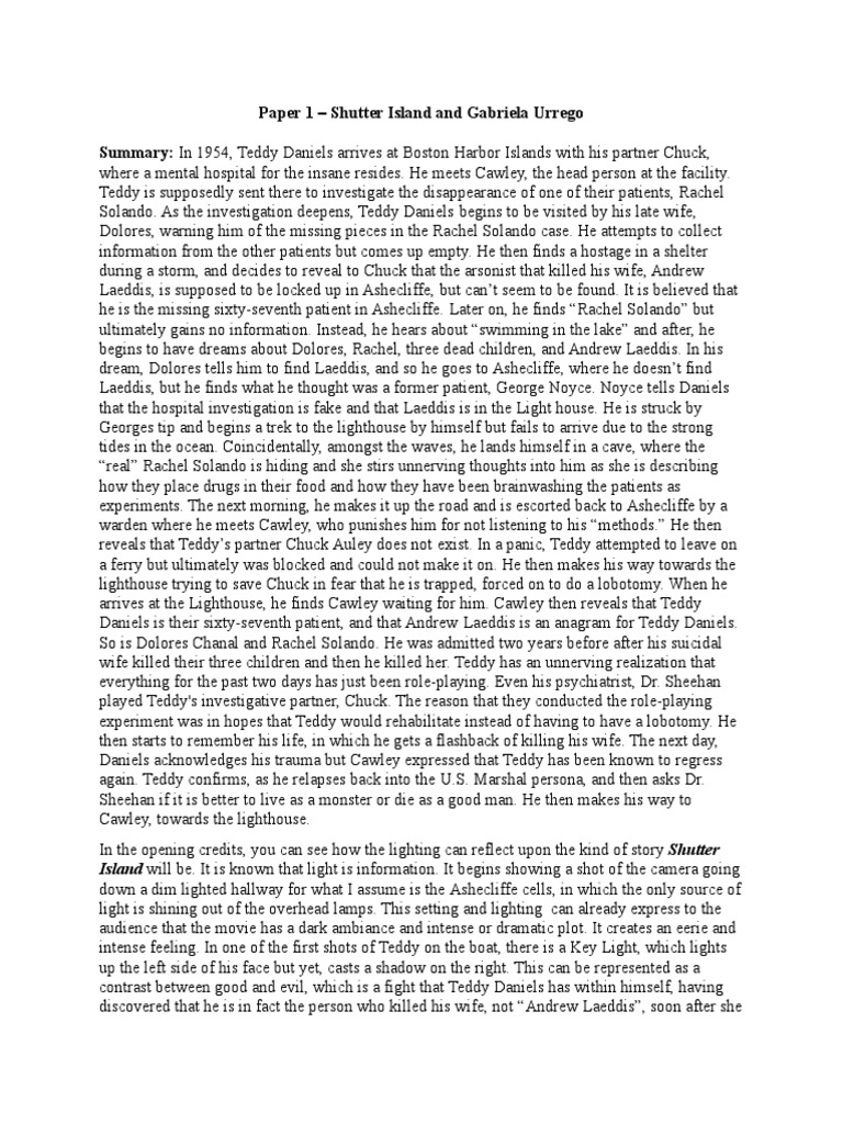 Paper 1-Shutter Island | PDF