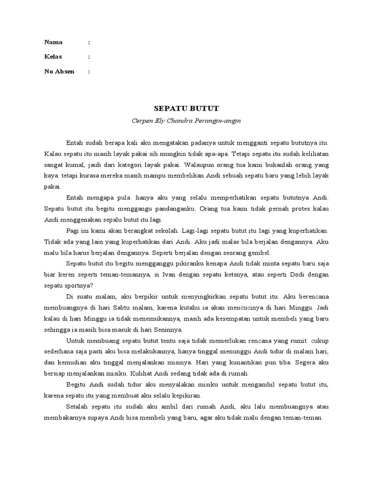 Sepatu Butut | PDF
