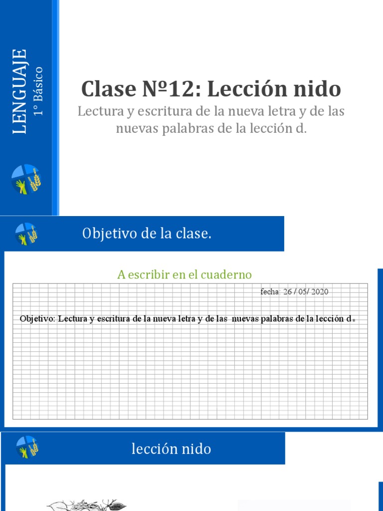 Aprende la letra d y nuevas palabras con la lección nido | PDF