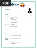 QCHP CV Template | PDF