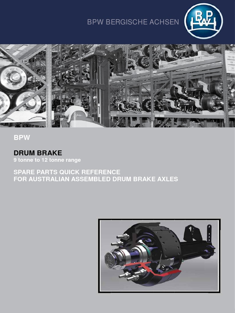 BPW Axle Spare Parts | PDF | Brake | Bearing (Mechanical)