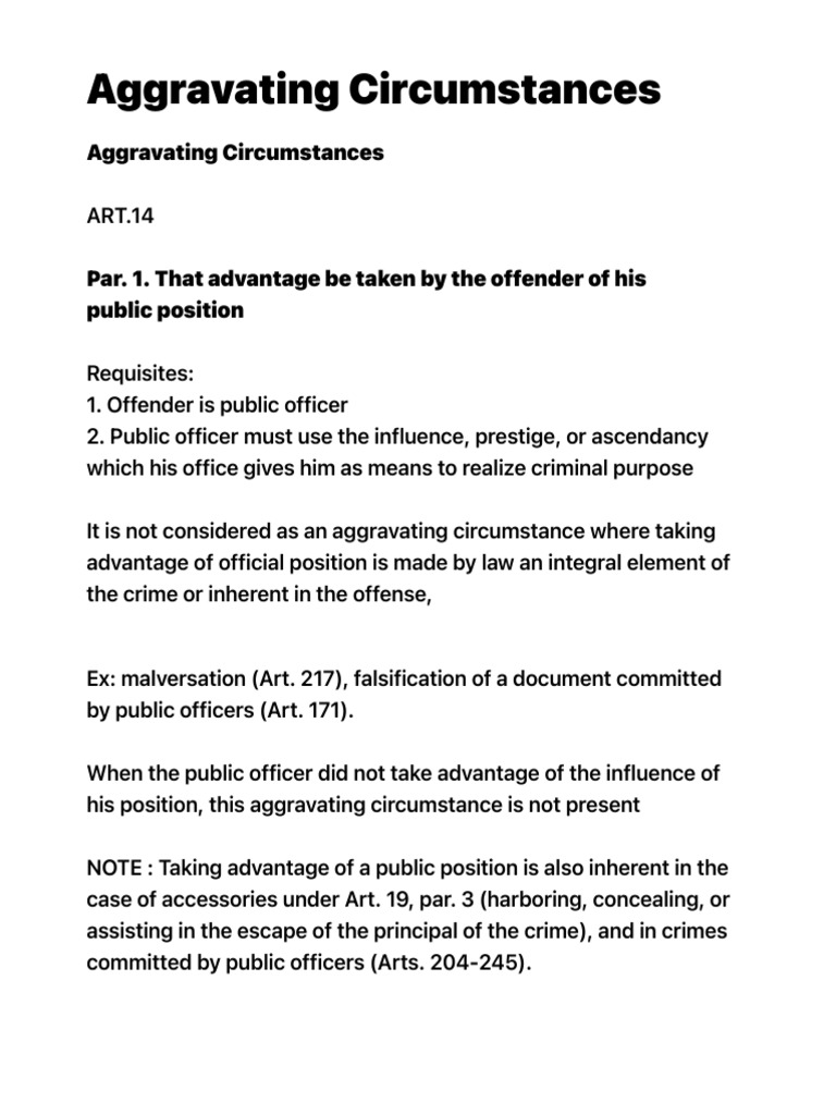 Aggravating Circumstances | PDF | Recidivism | Murder