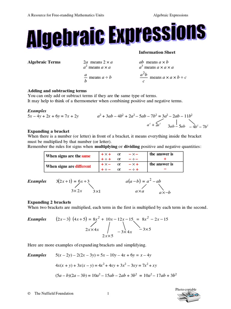 Algebraic Expressions: Finding Perimeters and Areas | PDF | Area | Space