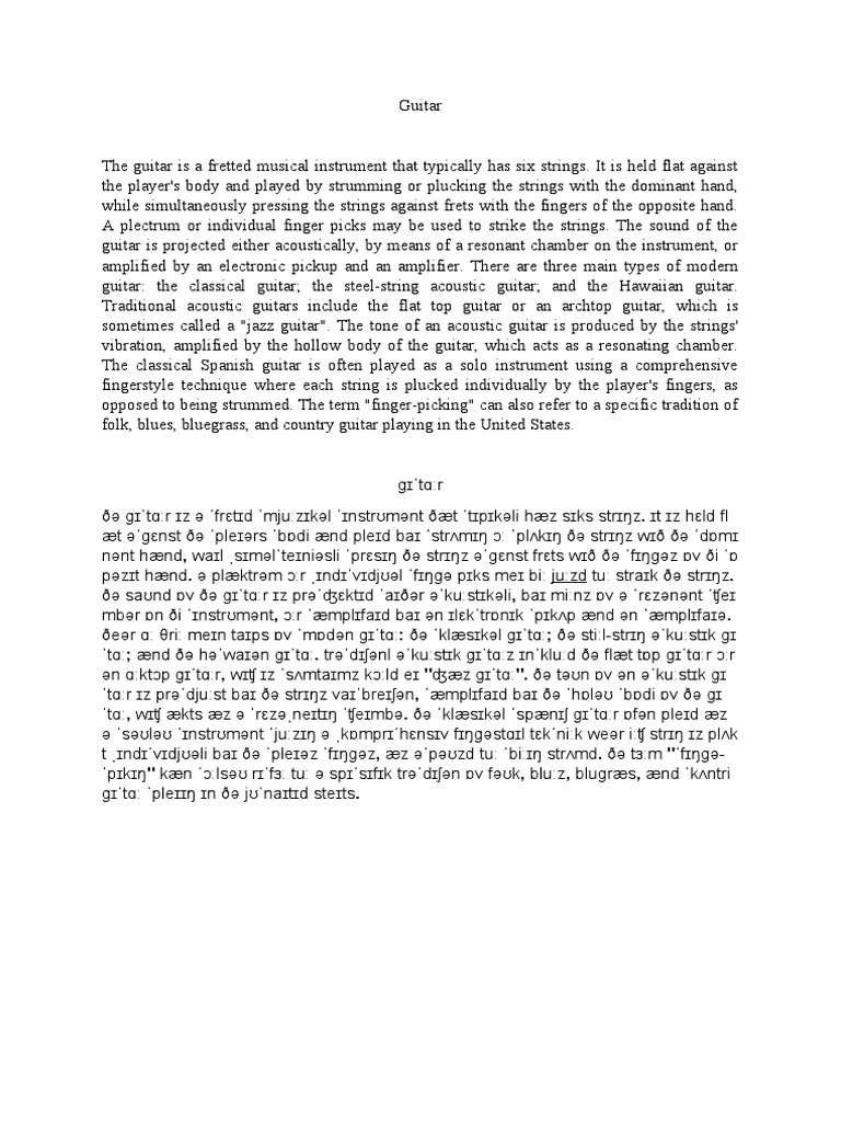 Guitar Writing | PDF | Guitars | String Instruments