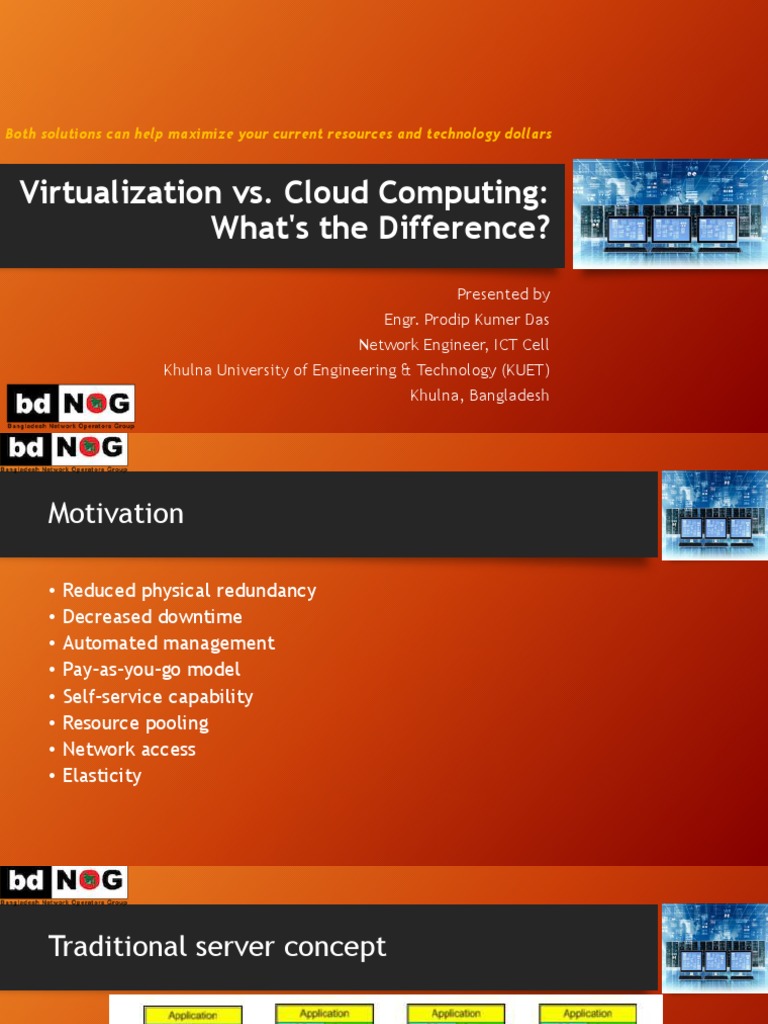 Virtualization vs. Cloud Computing: What's The Difference? | PDF ...