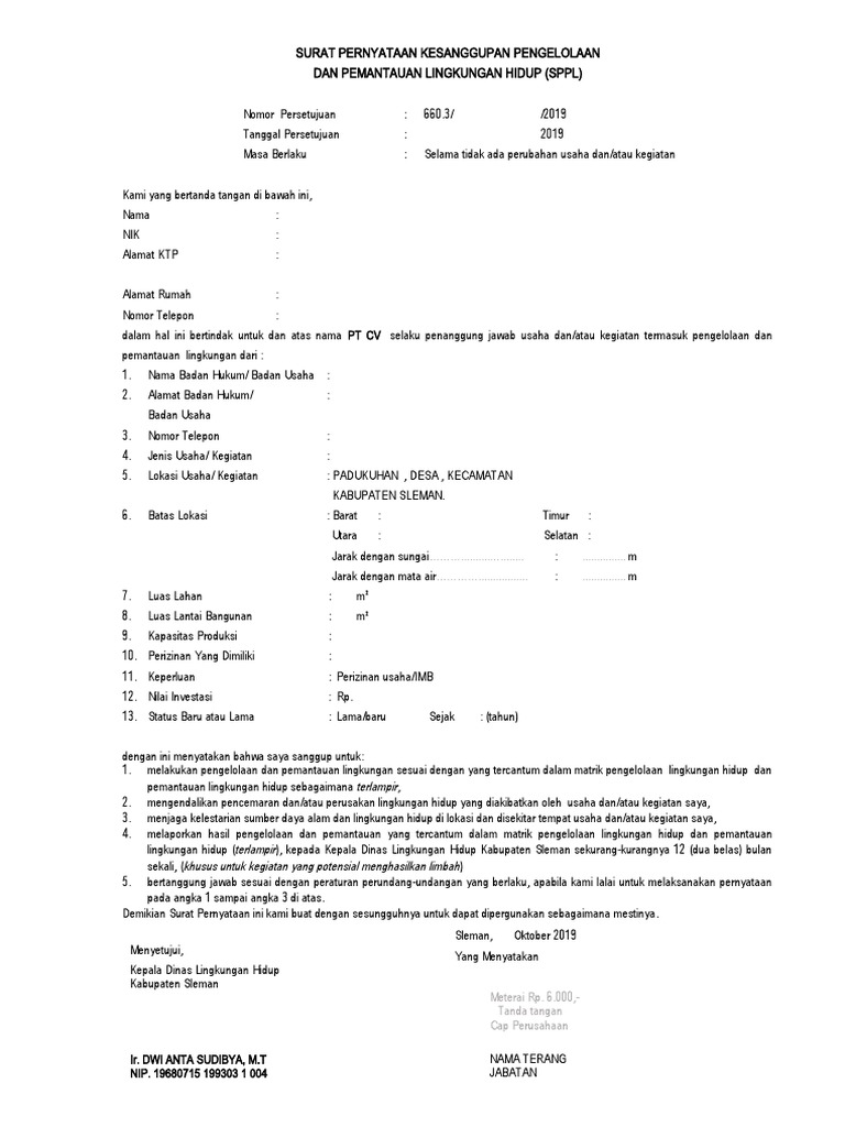 Form SPPL Klinik | PDF