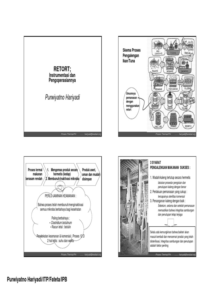 RETORT Instrumentasi Dan Pengoperasiannya. Purwiyatno Hariyadi ...