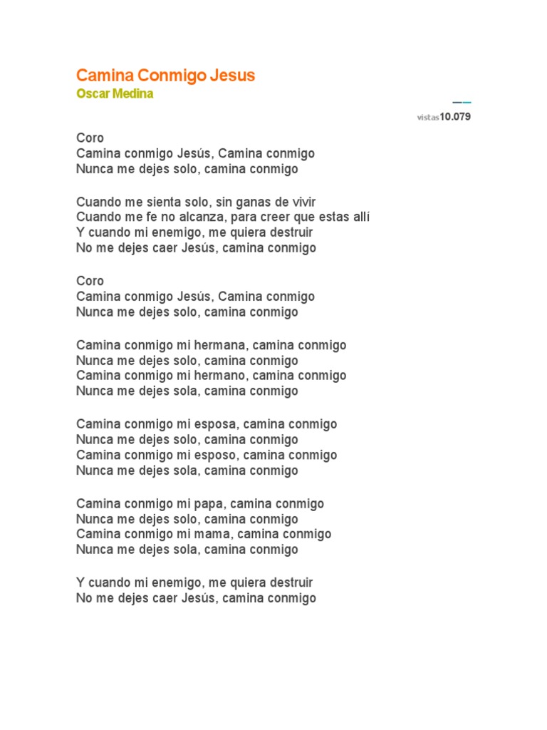 Camina Conmigo Jesus | PDF