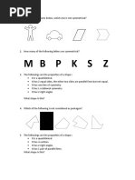 Mathematics Worksheet - Tessellations | PDF