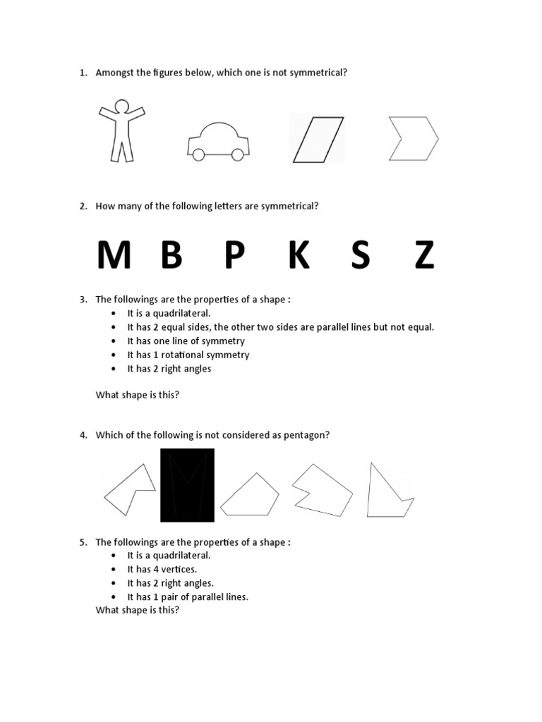 Symmetry and Shapes | PDF