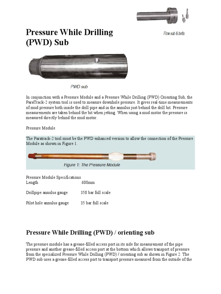 Pressure While Drilling | PDF