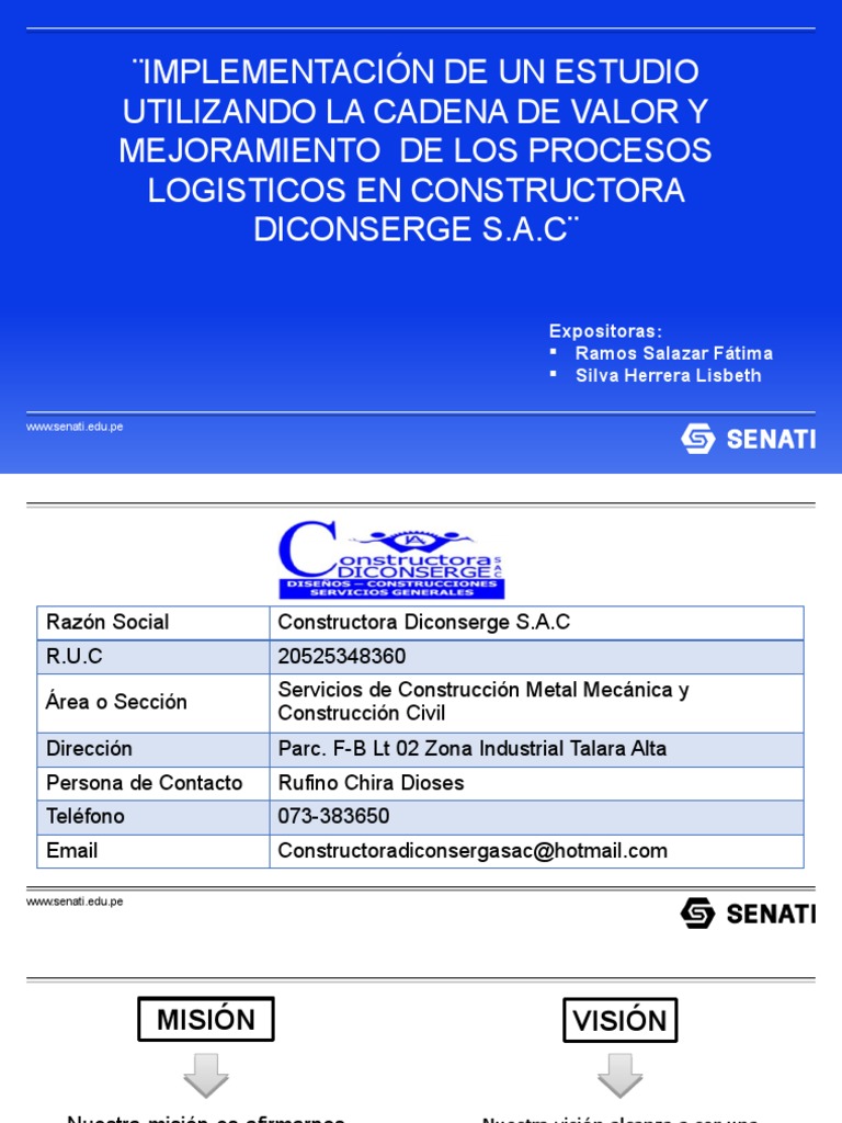 Implementación de Un Estudio Utilizando La Cadena de Valor y ...