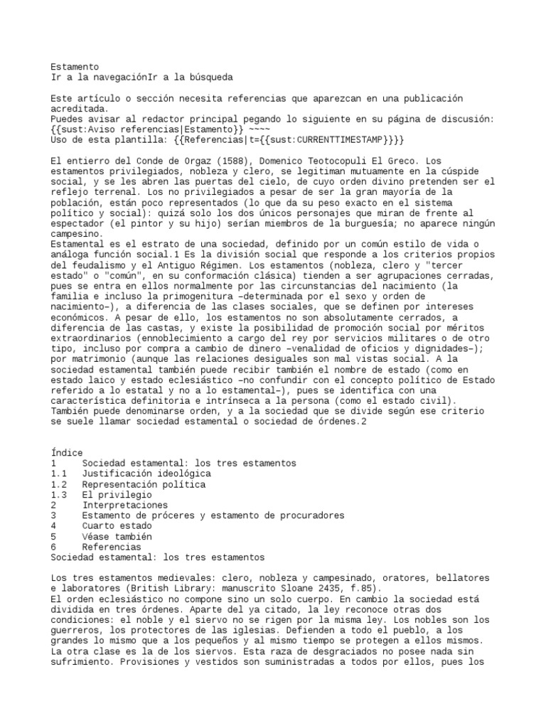 Estamento | PDF | Religión y creencia