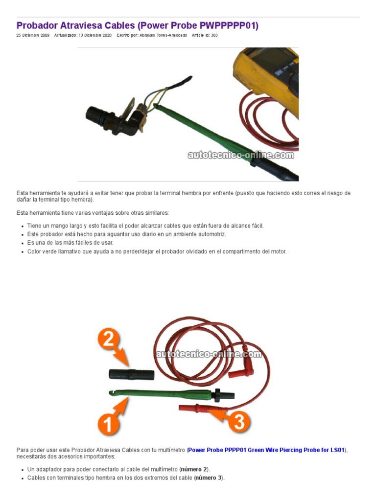 Parte 1 - Probador Atraviesa Cables (Power Probe PWPPPPP01) | PDF