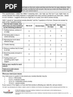 GAD-7 - Generalized Anxiety Disorder | PDF