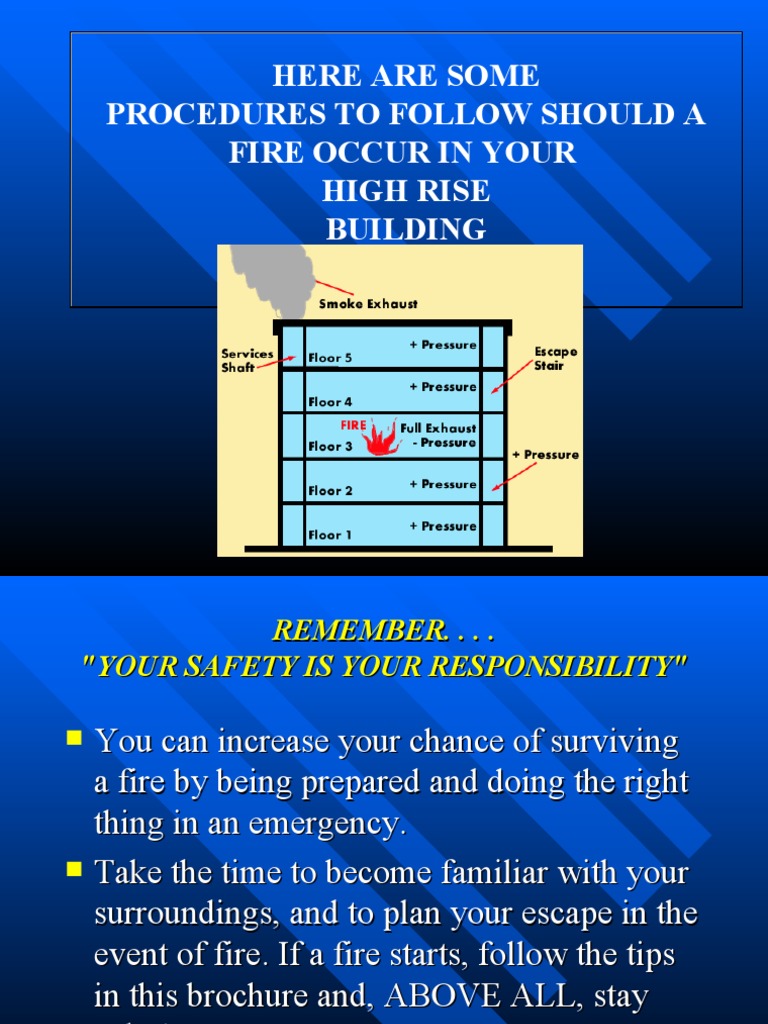 High-Rise Fire Safety Procedures | PDF | Fires | Hazards