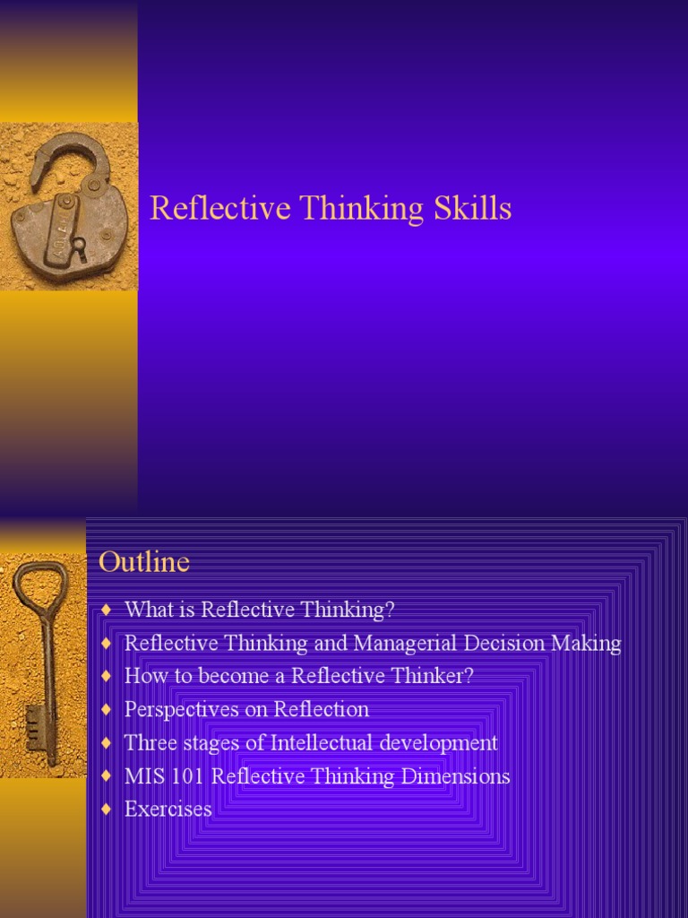 Reflective Thinking Skills | PDF | Metacognition | Relativism