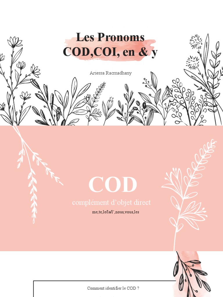 A2 - COD COI en y 5eb989bdeae4d | PDF | Complément d'objet | Pronom
