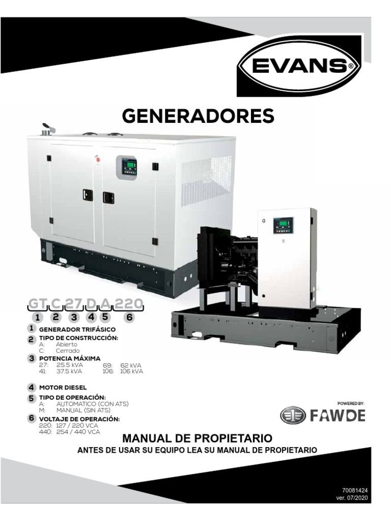 Man Prop Gen Est Ind 18 41 | PDF | Generador eléctrico | Descarga ...