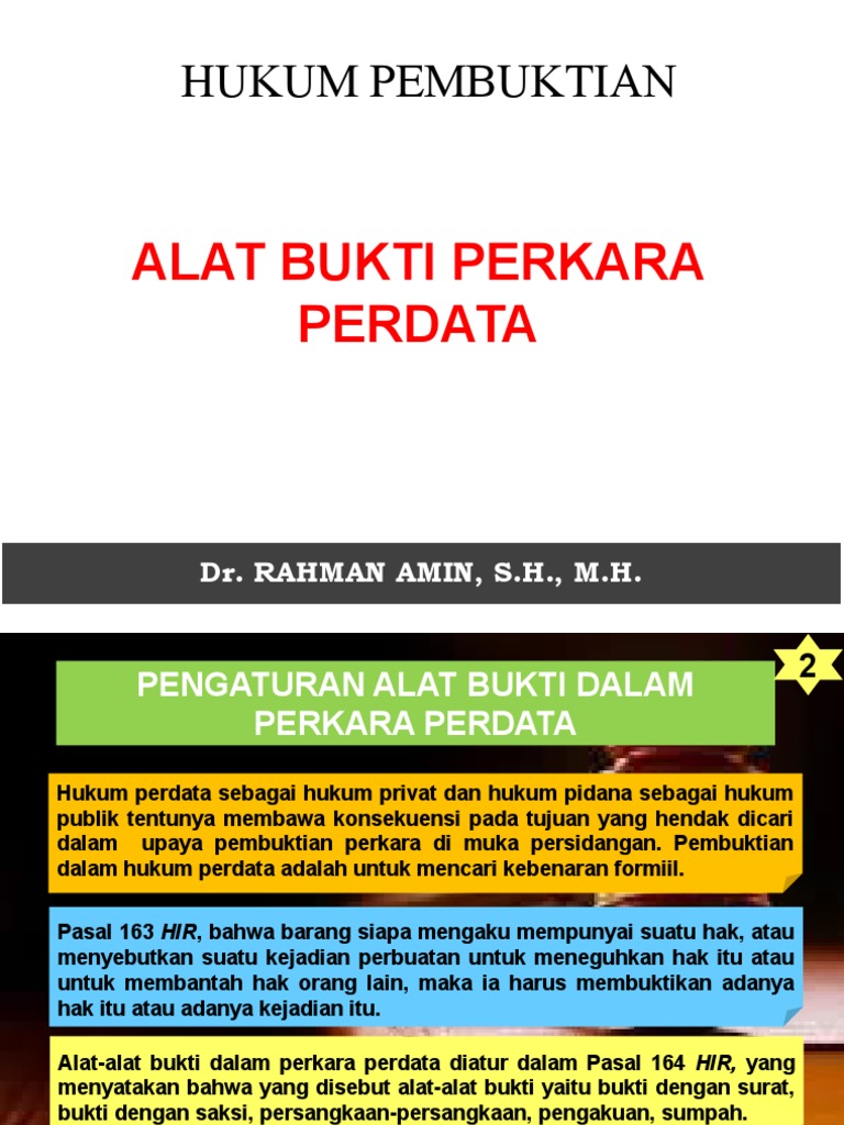 Alat Bukti Perkara Perdata | PDF