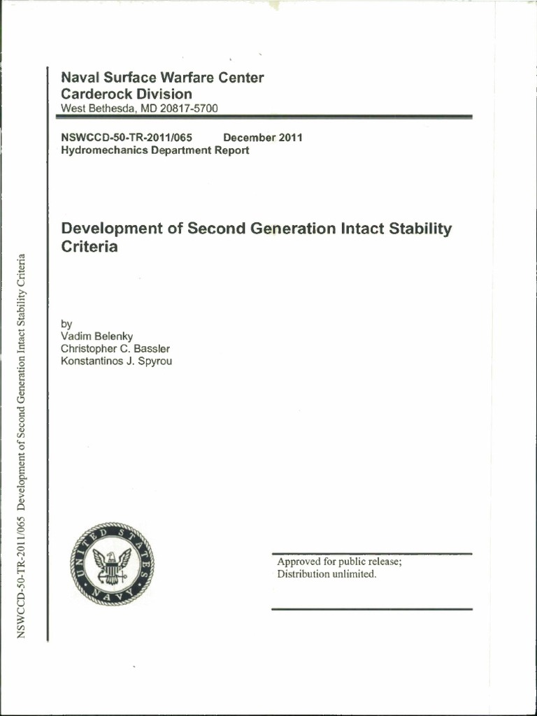 A560861development of Second Generation Intact Stability Criteria | PDF | Waves | Probability ...