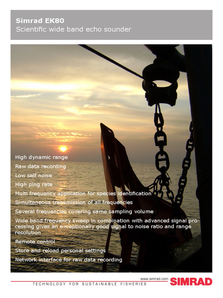 Scientific Wide Band Echo Sounder: Simrad EK80 | PDF | Telecommunications Engineering | Computer ...