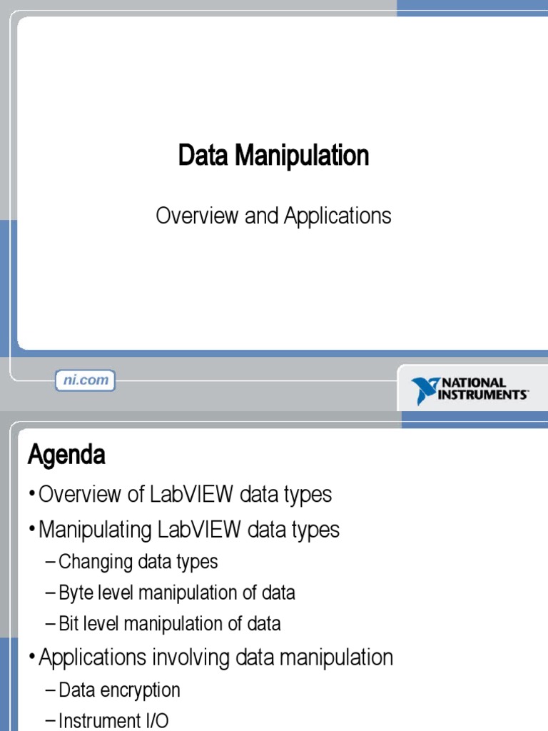 Data Manipulation: Overview and Applications | PDF | Data Type | String ...