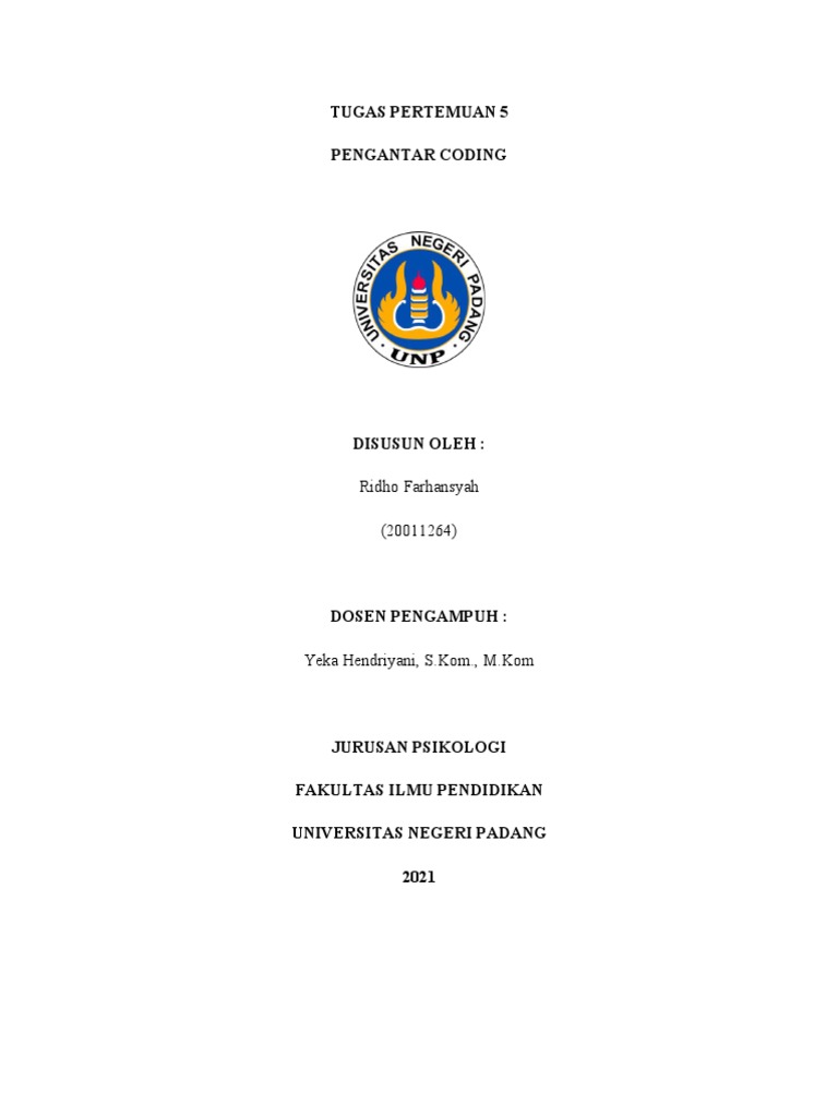 Tugas Coding Mahasiswa Psikologi | PDF | Metode & Bahan Ajar | Komputer