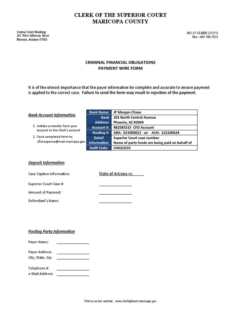 Payment Wire Form | PDF
