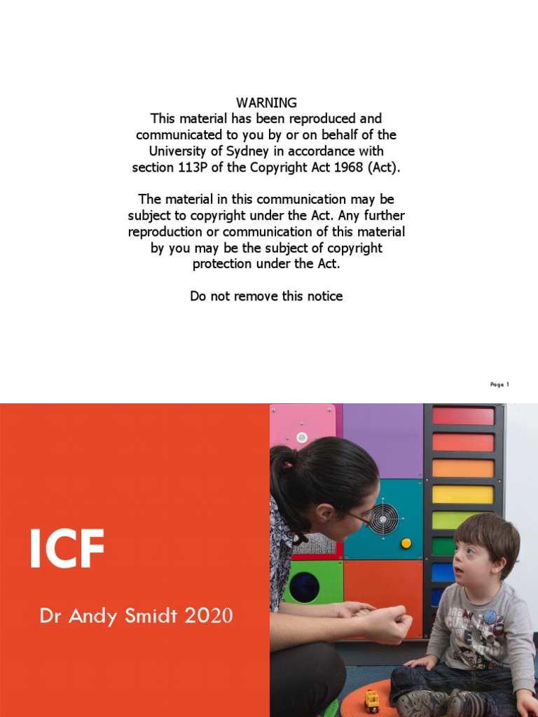 ICF 2020 Handouts | PDF | Disability | Wellness