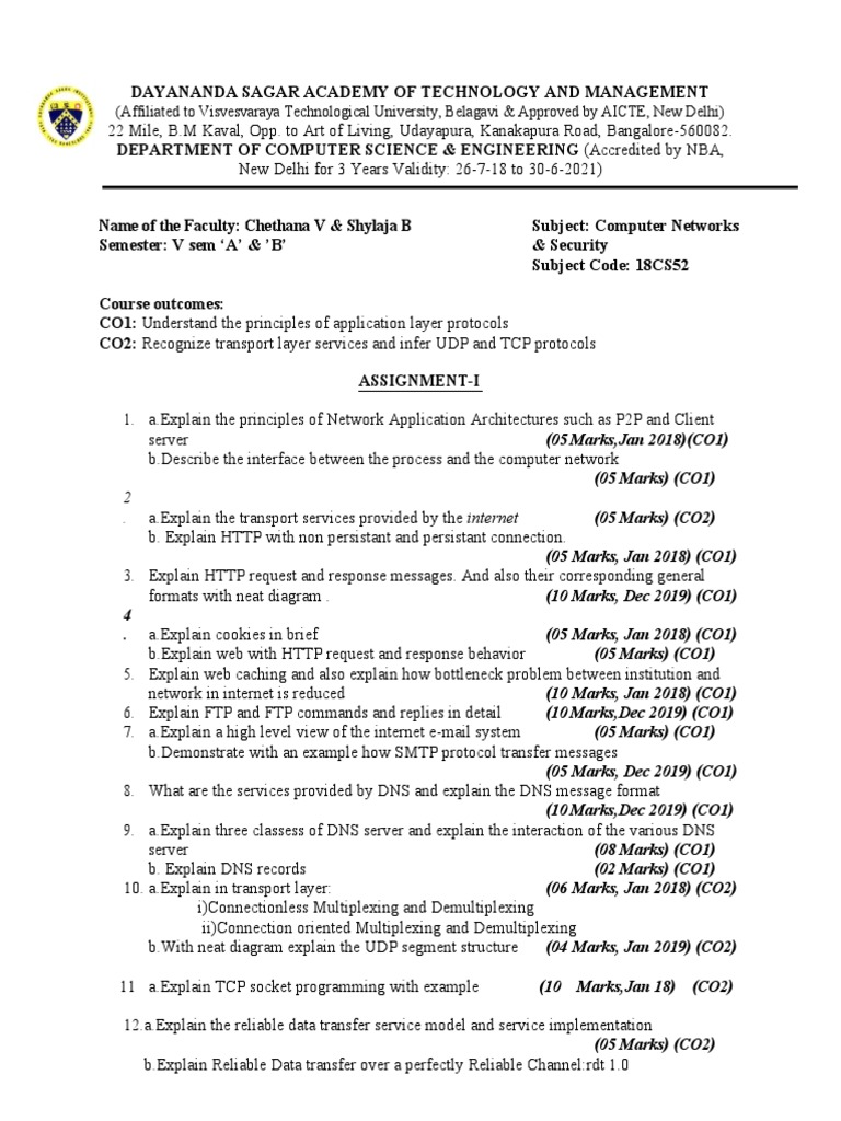 Name of The Faculty: Chethana V & Shylaja B | PDF | Hypertext Transfer ...