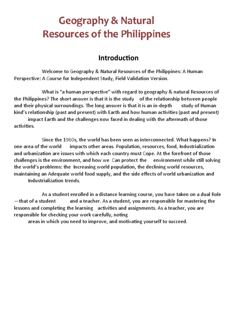 Modules Geo and Natural Resources Final | PDF | Geography | Natural ...