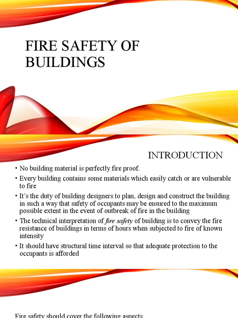 Fire Safety of Buildings | PDF | Wall | Roof